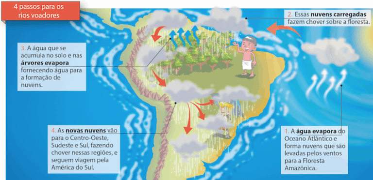 Rios Voadores: como se formam e importância - Cola da Web